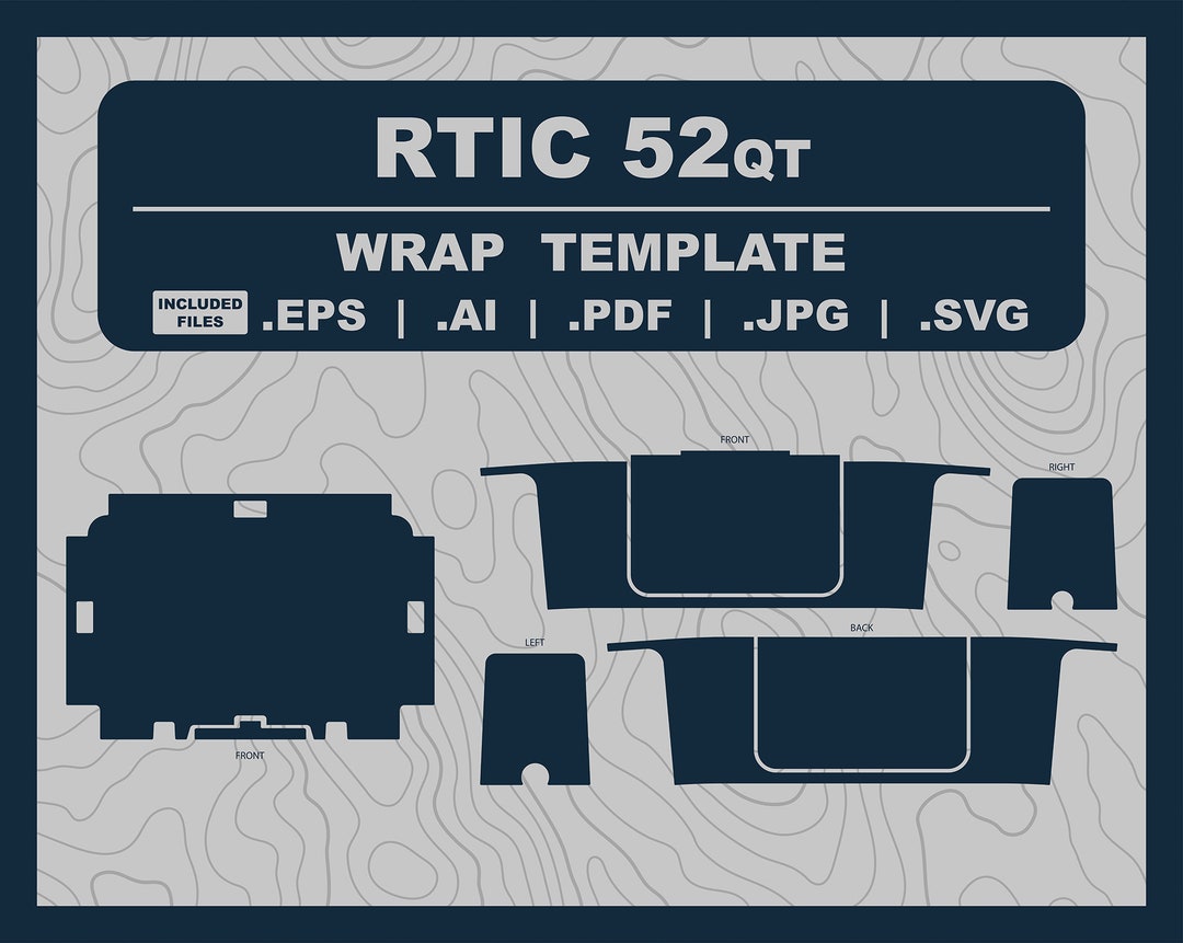 RTIC 52qt Cooler Design Template for Vinyl Wraps - Etsy