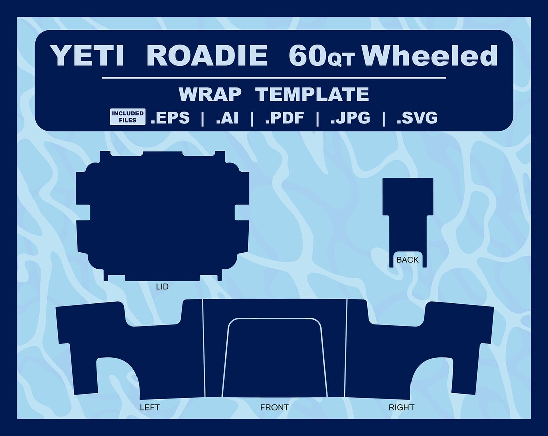 YETI 60qt Roadie Wheeled Design Template for Vinyl Wraps - Etsy