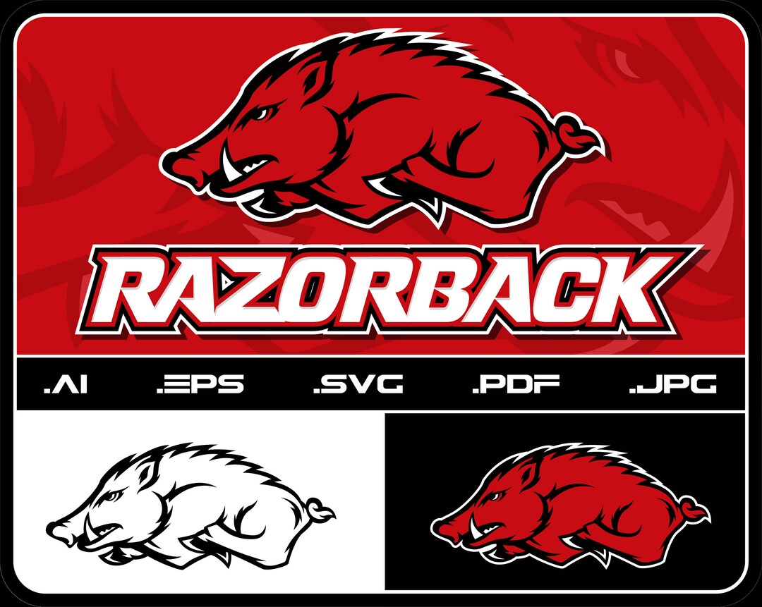 RAZORBACK MASCOT LOGO Digital File - Etsy France