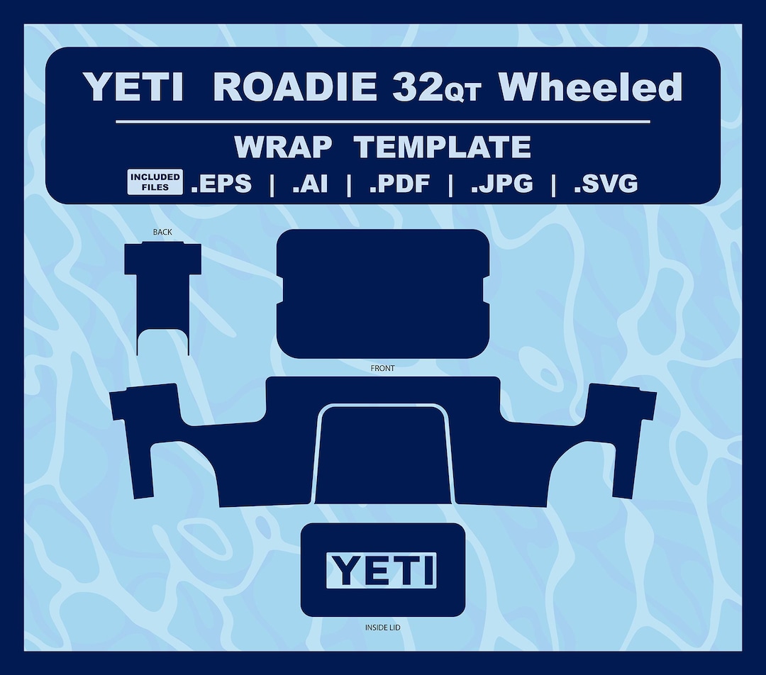 YETI 32qt Roadie Wheeled Design Template for Vinyl Wraps - Etsy