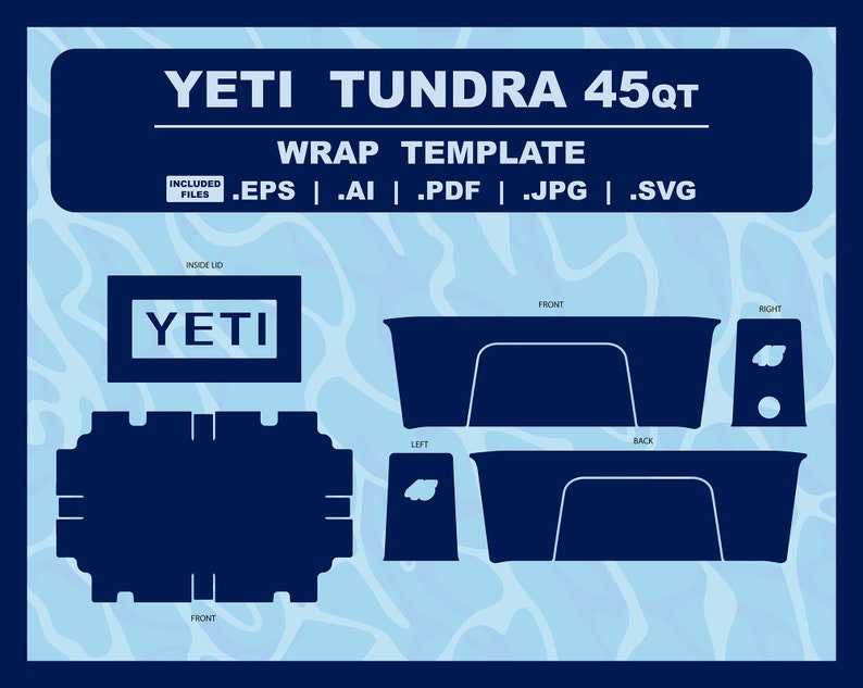 YETI 45qt Tundra Design Template for Vinyl Wraps - Etsy