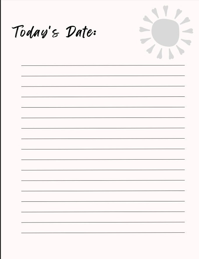 Journaling Template - Etsy