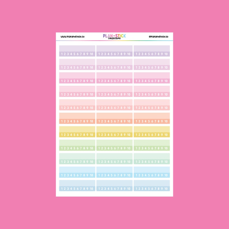 Blank Rating Tracker Box Planner Stickers Erin Condren Planner Stickers ...