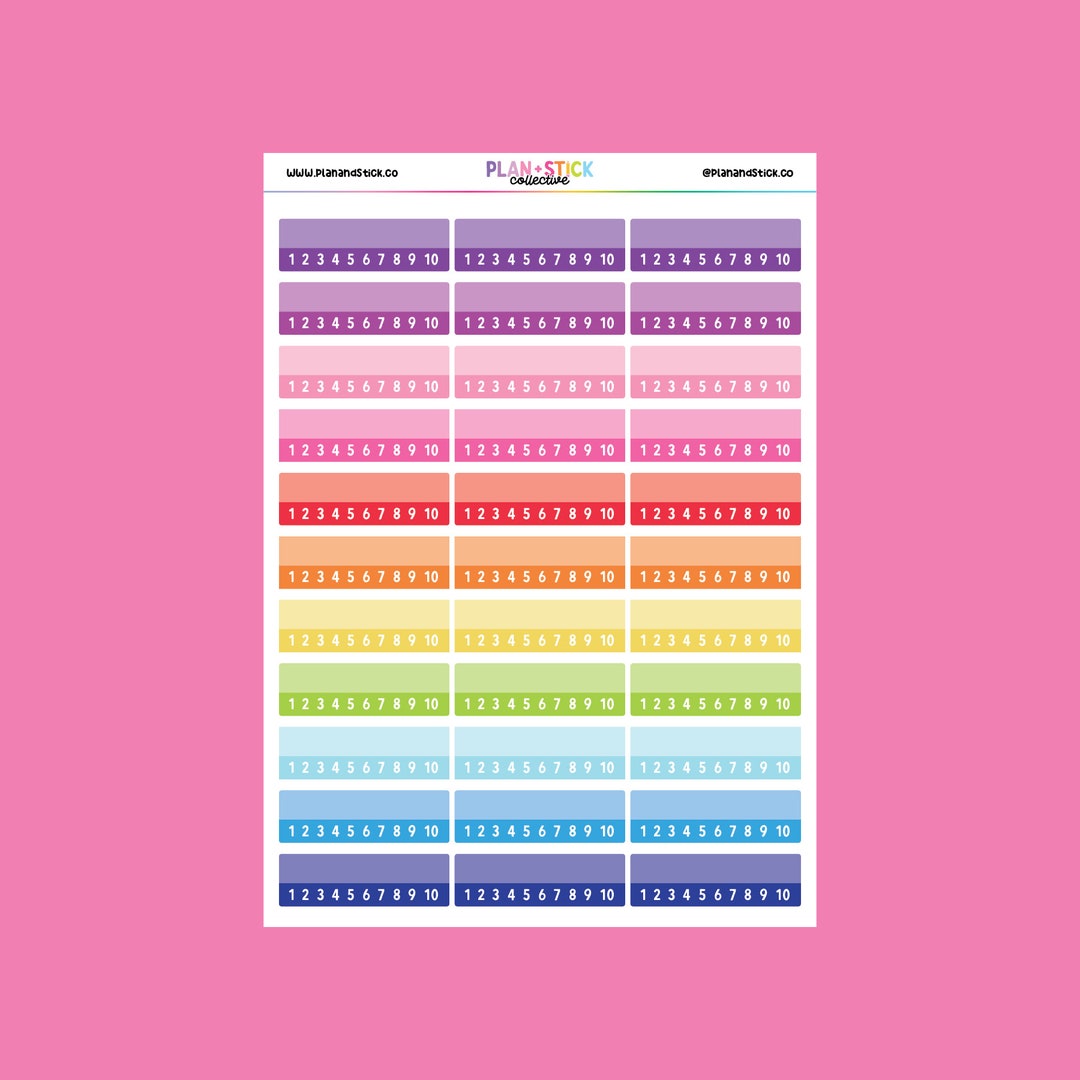 Blank Rating Tracker Box Planner Stickers Erin Condren Planner Stickers ...