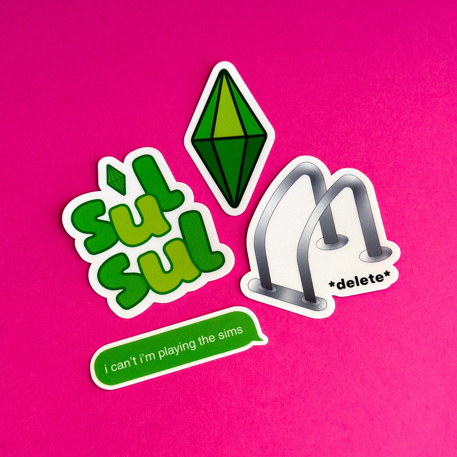 The Sims Sticker Pack the Sims Stickers Simmer Sticker Set Plumbob ...