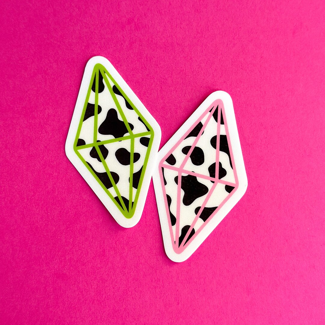 Cowplant Inspired Plumbob Sticker · the Sims Cow Print Sticker · Funny ...