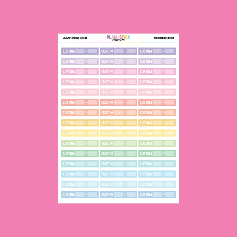 Custom Schedule Box Planner Stickers · Erin Condren Planner Stickers ...