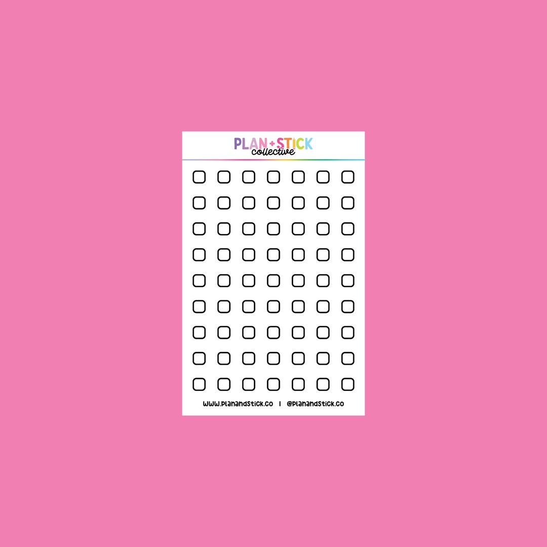 Mini Checkbox Planner Stickers · Transparent Icon Stickers · Tiny Bullt ...