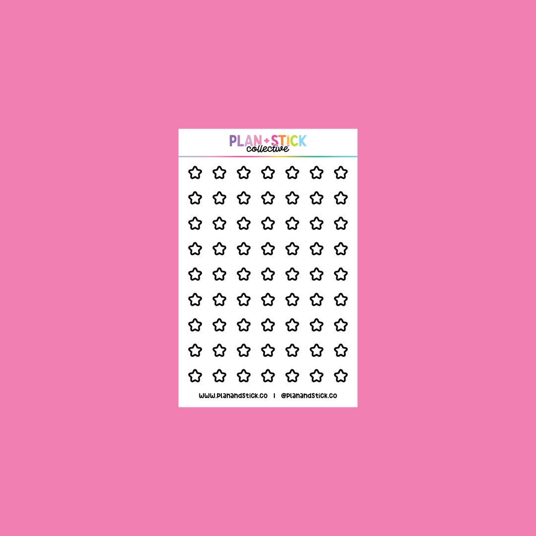 Mini Star Planner Stickers · Transparent Icon Stickers · Tiny Star ...