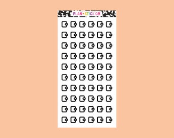 Coffee Icon Stickers Mini Sheet Coffee Cup Planner Stickers Functional ...