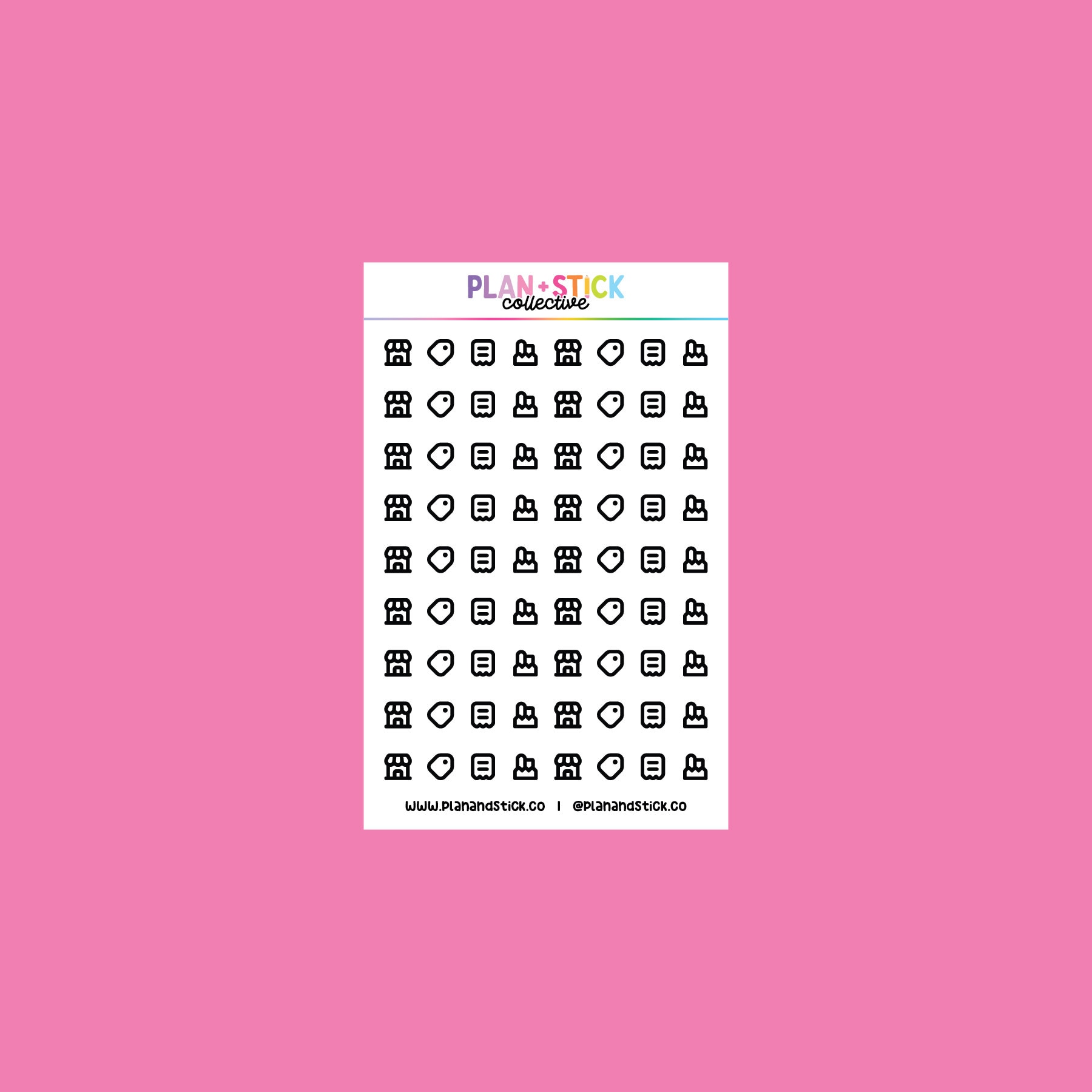Mini Grocery Planner Stickers · Transparent Icon Stickers · Tiny ...
