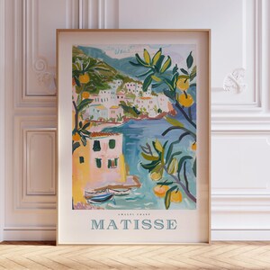 Matisse Print, Framed Wall Art, Italy Wall Art, Coastal Decor, Living Room Decor, Trendy Wall ...