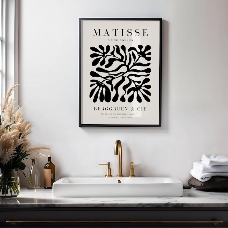 Matisse Botanical Print: Mid Century Modern Framed Wall Art - Etsy