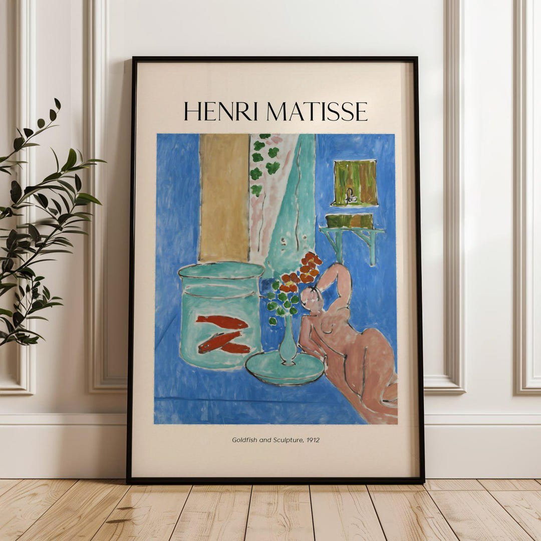 Henri Matisse - Goldfish and Sculpture 1912 - Framed Wall Art, Large ...
