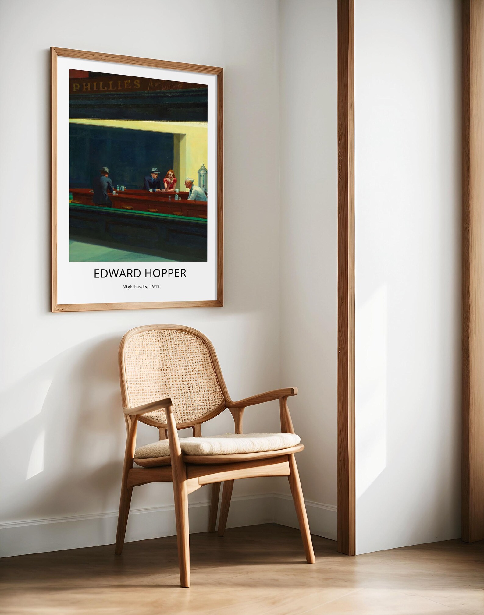 Edward Hopper Nighthawks Print: Vintage Framed Wall Art - Etsy