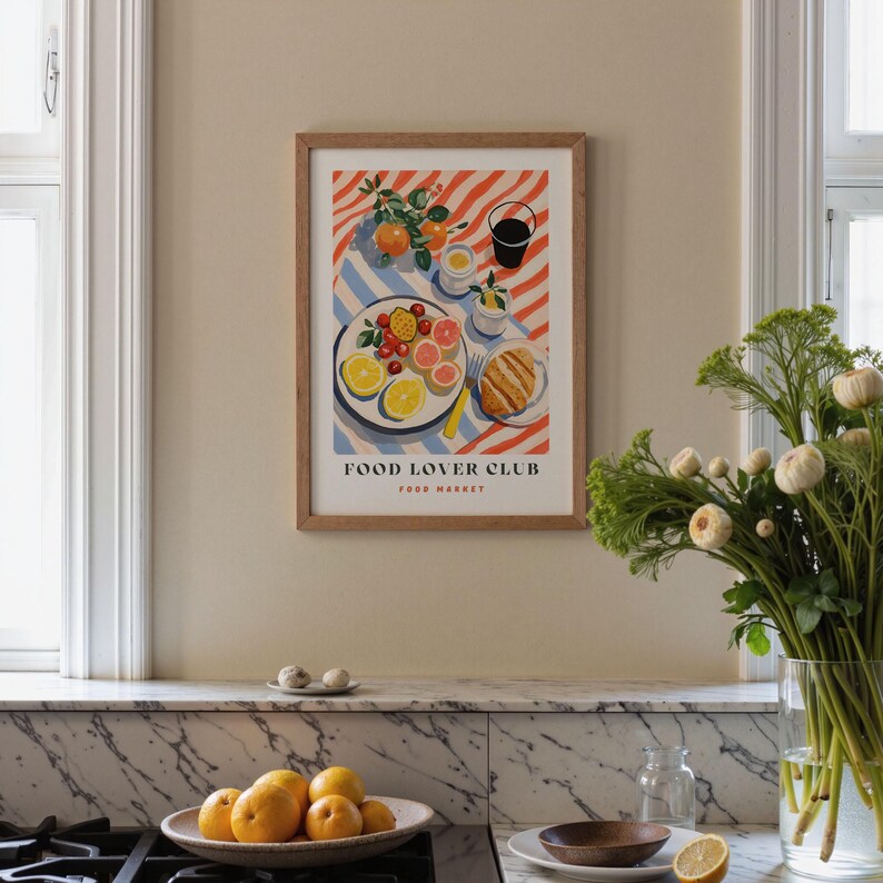 Fruit Illustration Print: Food Lover Kitchen Wall Art - Etsy