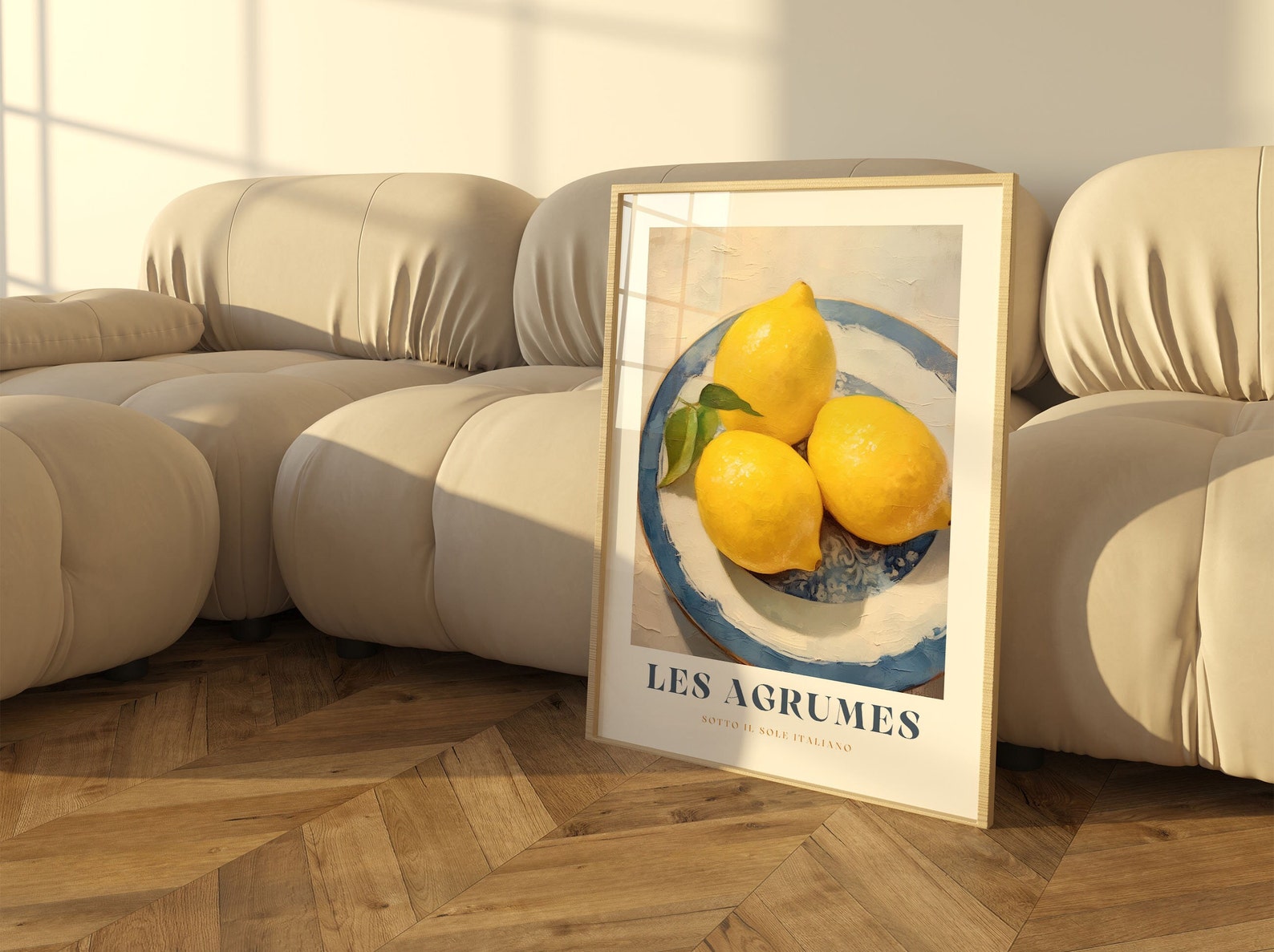 Italian Lemon Print: Watercolor Citrus Painting, Framed Wall Art - Etsy