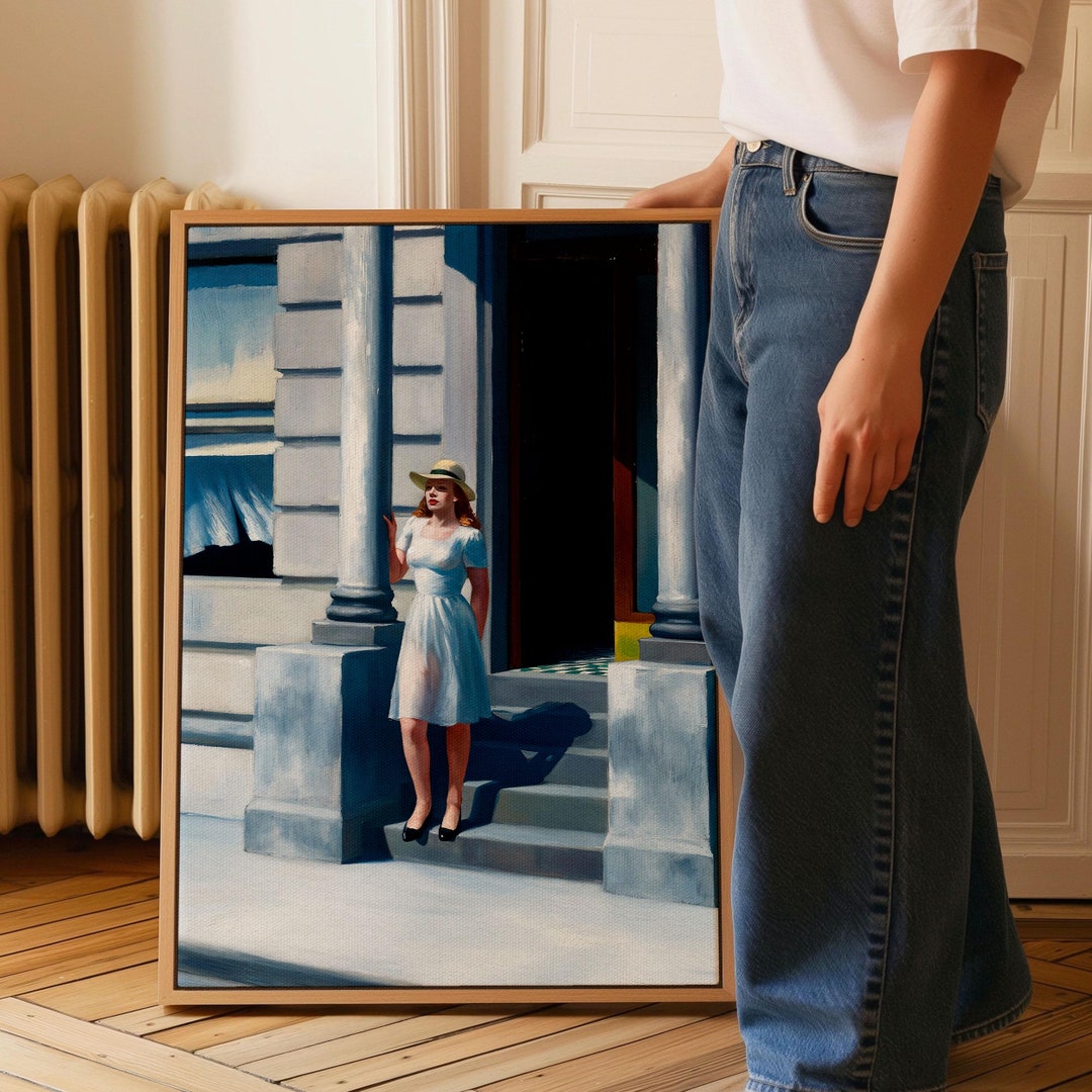 Edward Hopper Print Summertime 1943 Framed Canvas Wall Art Large Wall ...