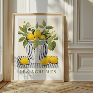 Italian Lemon Print - Framed Wall Art - Lemon Painting - Citrus Print ...