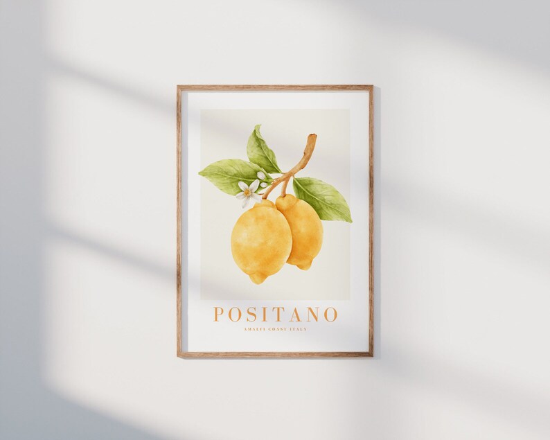 Lemon Print, Set of 2, Lemon Print Wall Art, Citrus Print, Lemon Branch ...