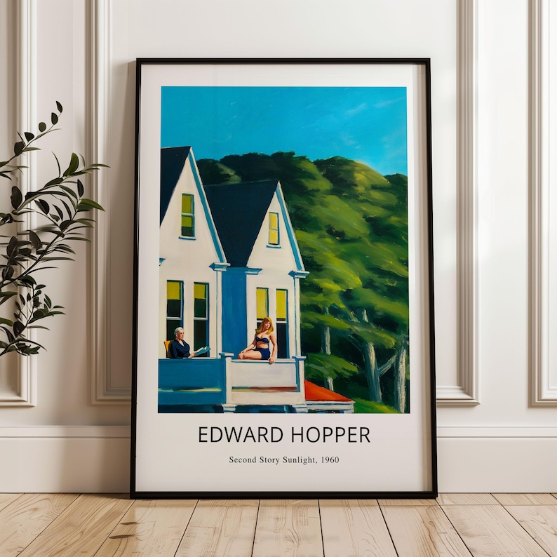 Edward Hopper Print: Second Story Sunlight, Framed Museum-quality Paper ...