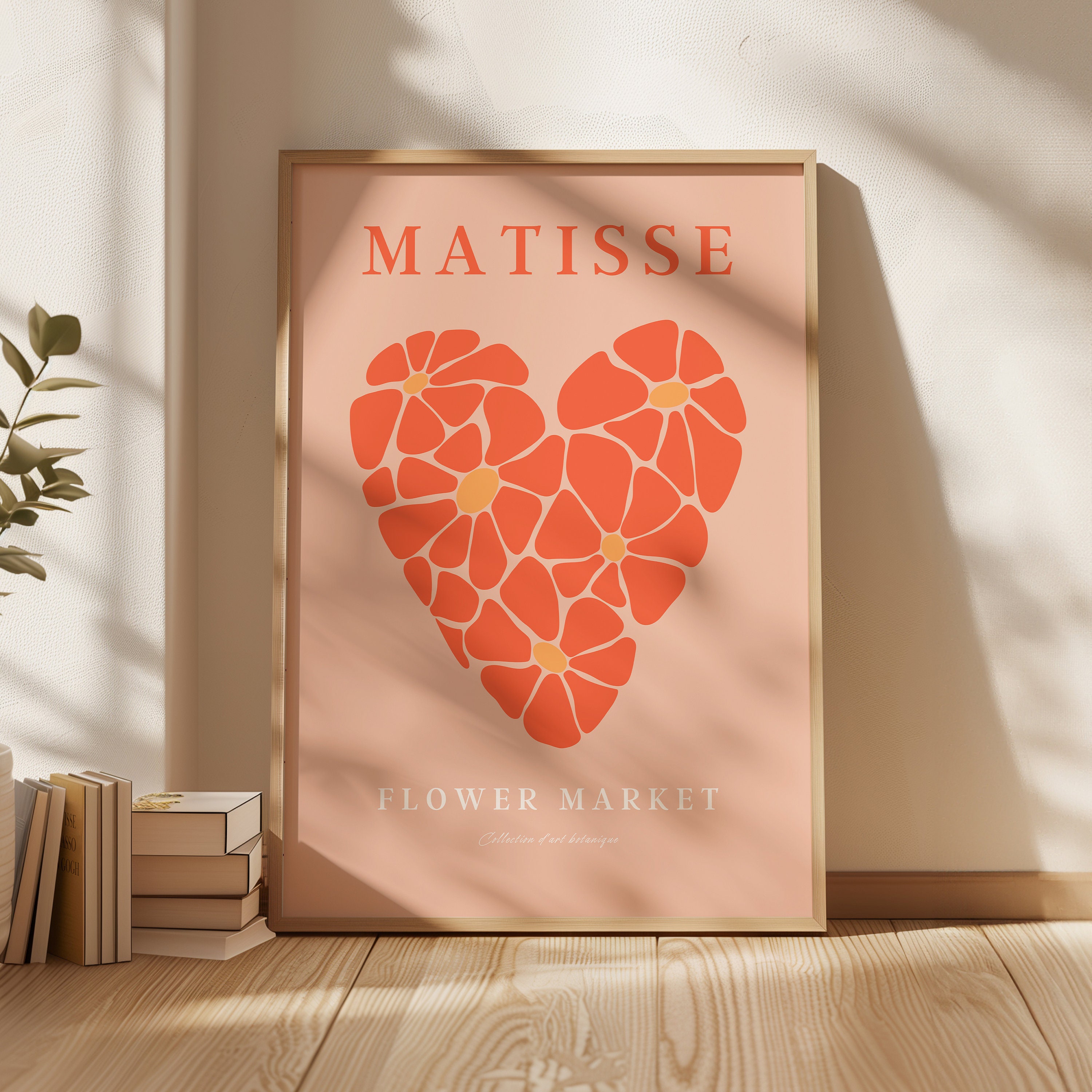 Matisse Heart Print Flower Market Print Framed Wall Art Large Wall Art ...