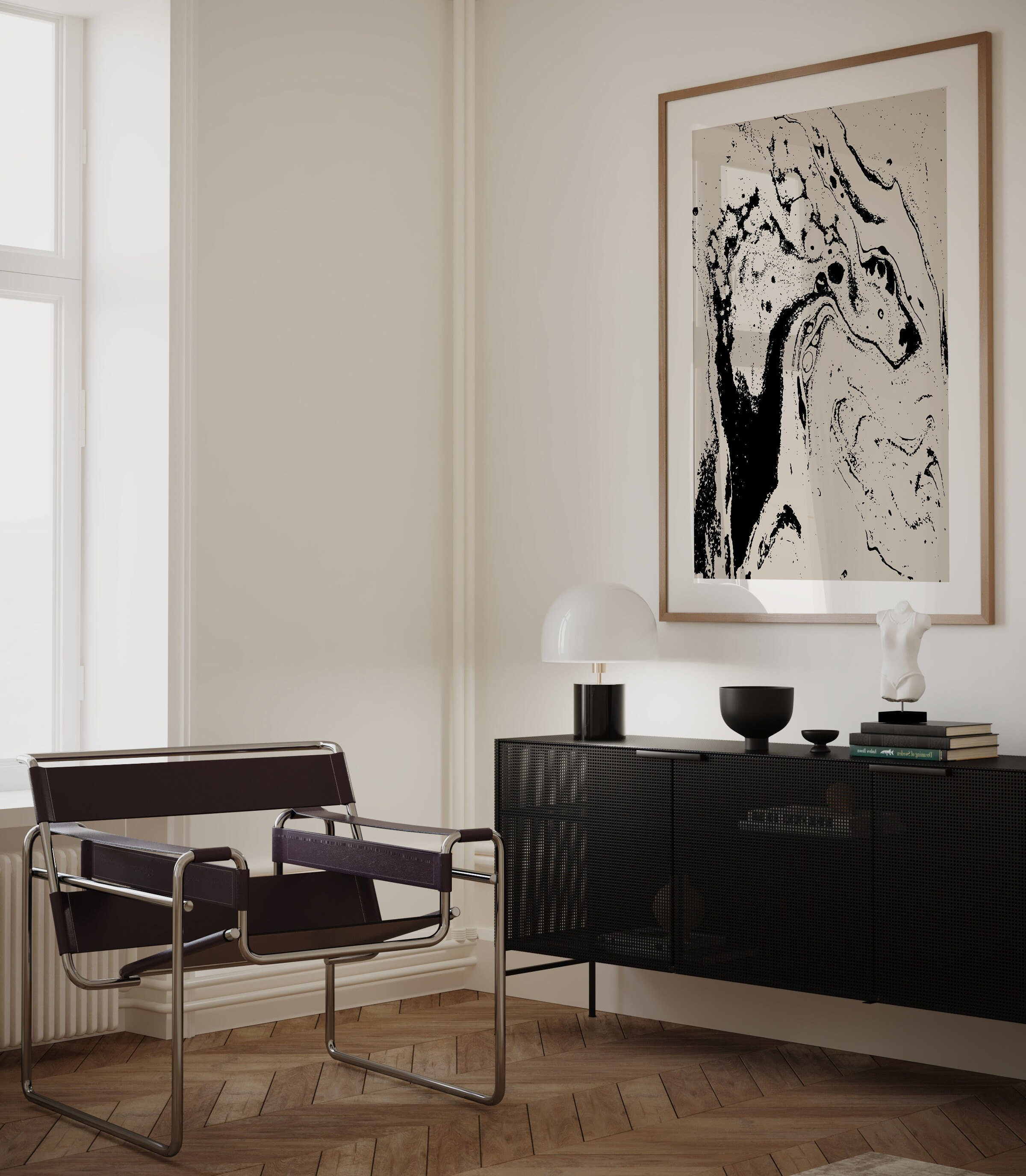 Black Abstract Art Prints Set of 2 Abstract Wall Set Modern - Etsy