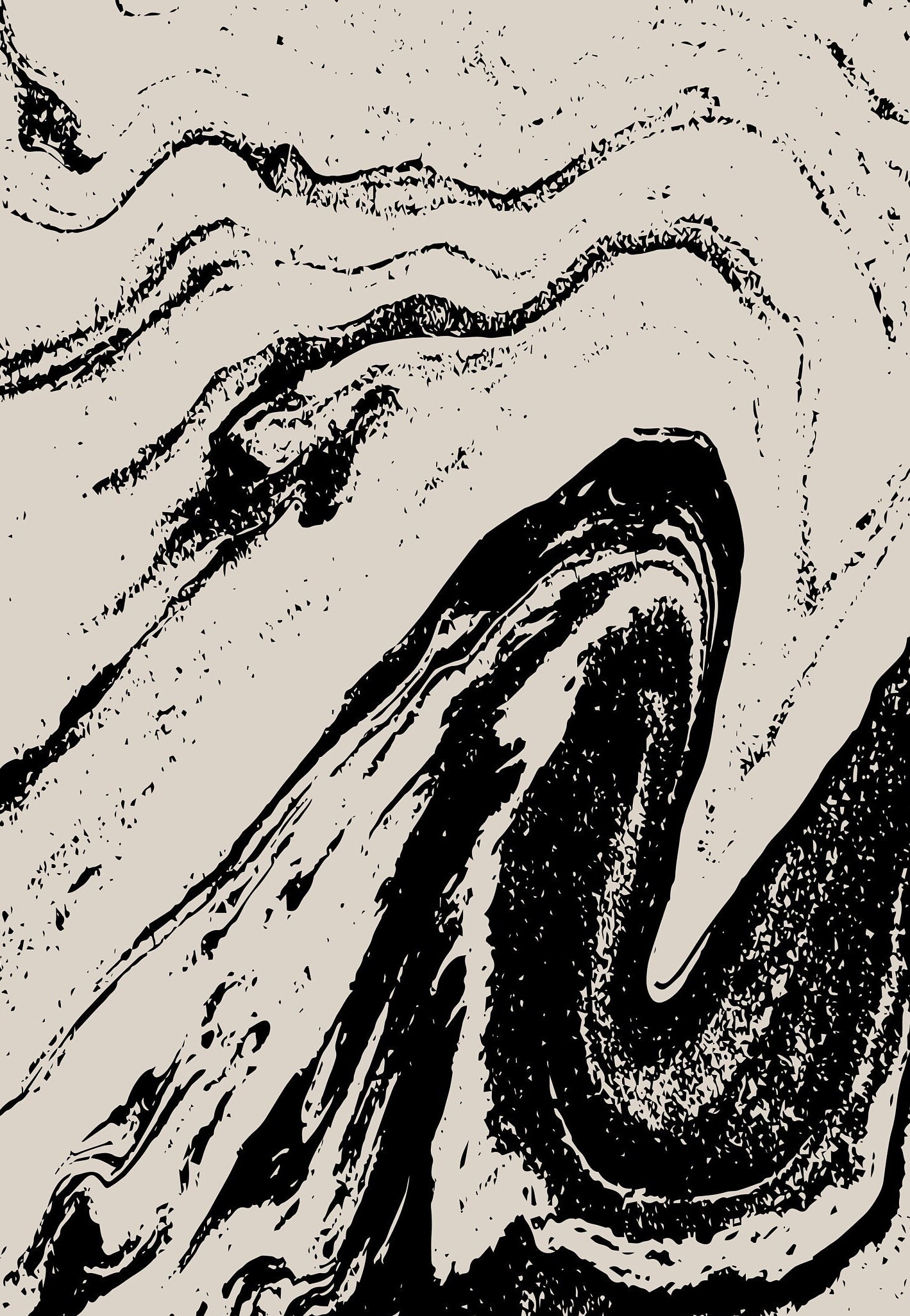 Black Abstract Art Prints Set of 2 Abstract Wall Set Modern - Etsy