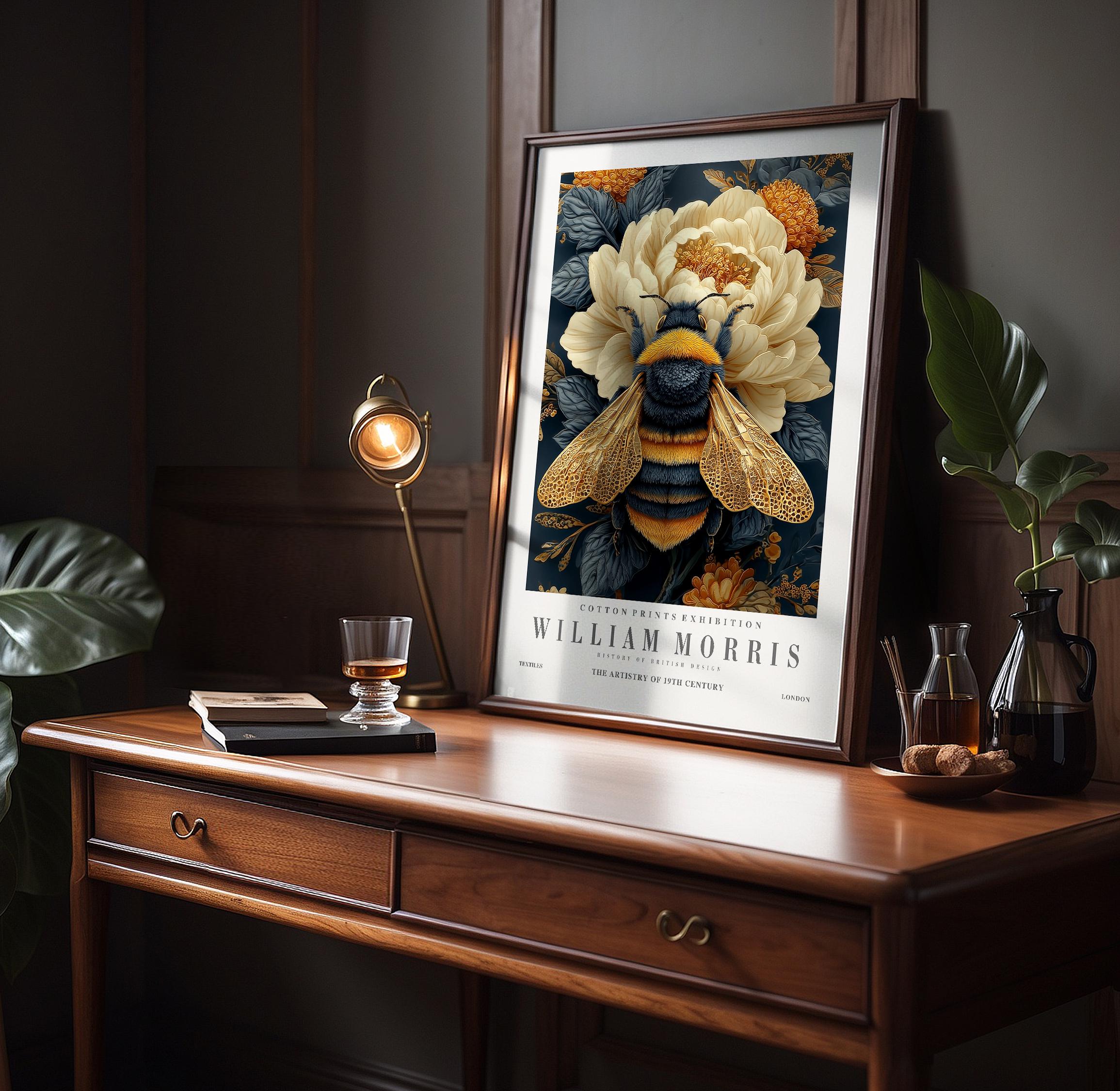 William Morris Bee Print: Vintage Botanical Wall Art - Etsy