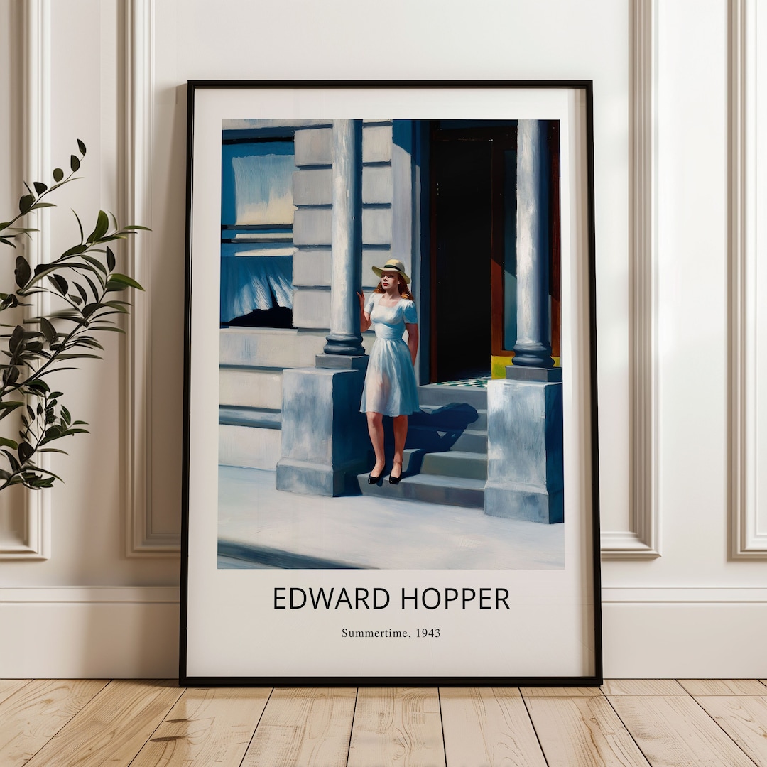 Edward Hopper Print Framed Wall Art Edward Hopper Art Vintage Poster ...