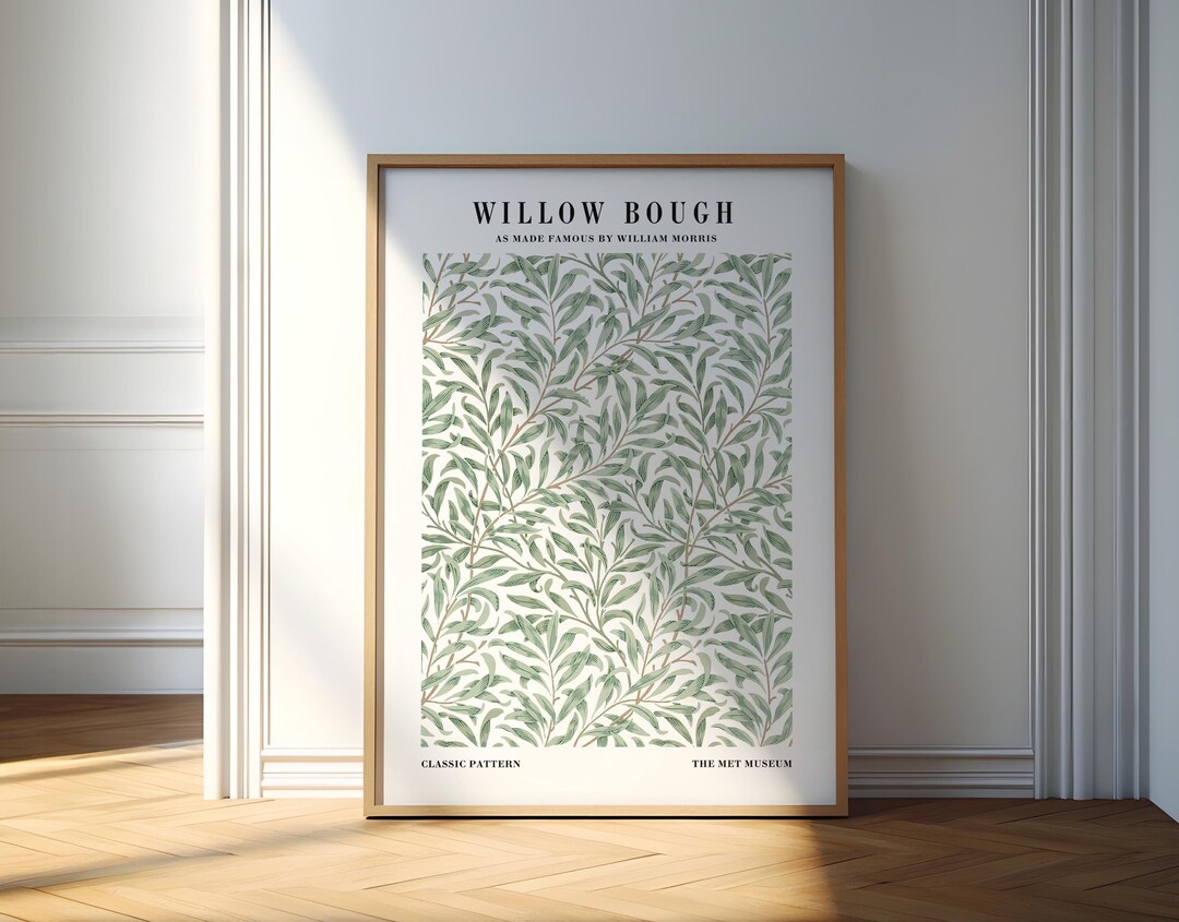 Green William Morris Print - Willow Bough 1874 - Framed Wall Art, Large ...