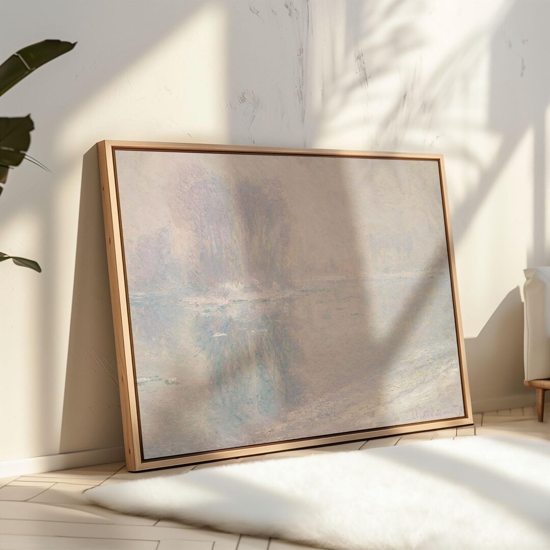 Claude Monet - Ice Floes 1893 - Framed Canvas Wall Art - Large Wall Art ...