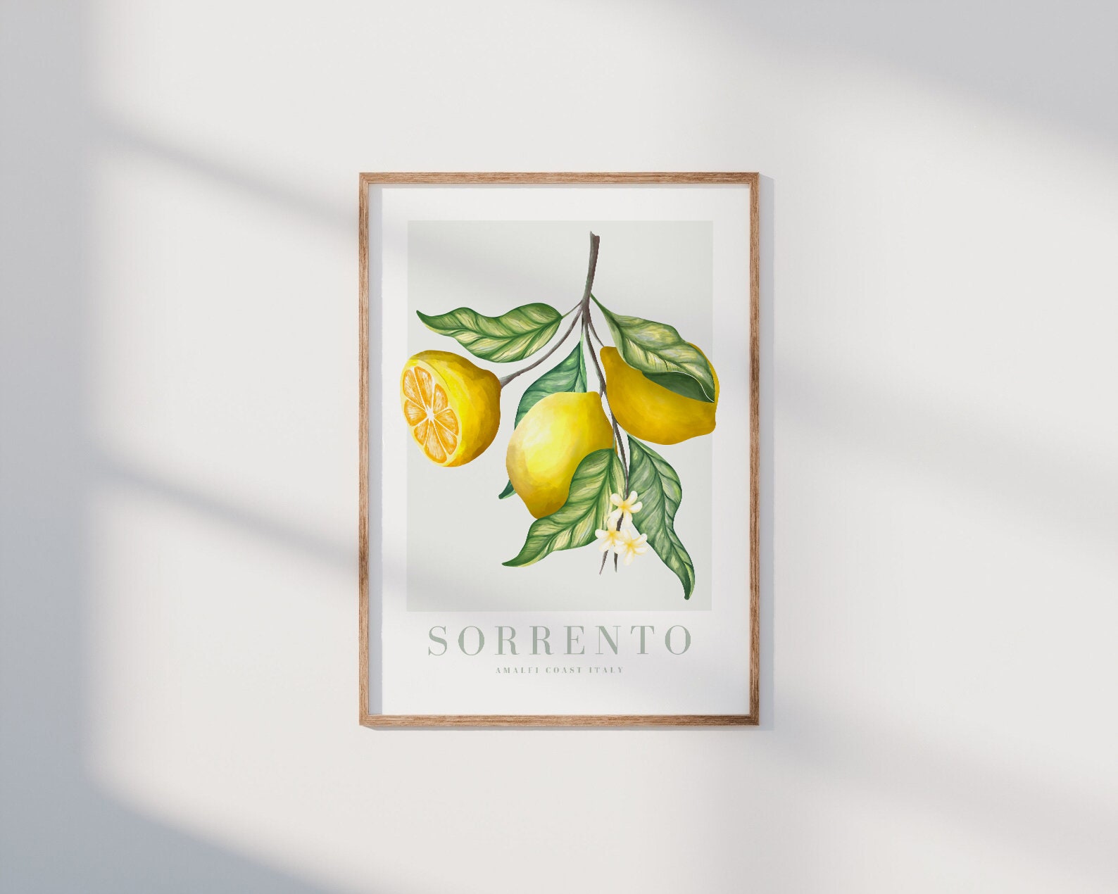Lemon Print, Set of 2, Lemon Print Wall Art, Citrus Print, Lemon Branch ...