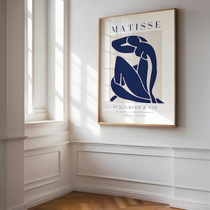 Matisse Nu Bleu Print - Framed Wall Art - Matisse Blue Woman - Large ...