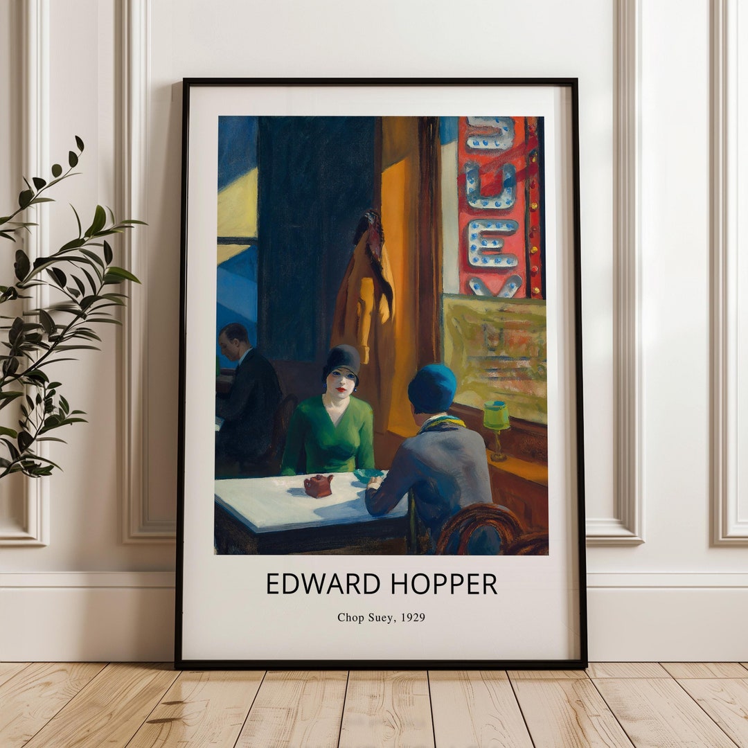 Edward Hopper Print - Chop Suey 1929 Framed Wall Art - Edward Hopper ...