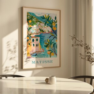 Matisse Print, Framed Wall Art, Italy Wall Art, Coastal Decor, Living Room Decor, Trendy Wall ...