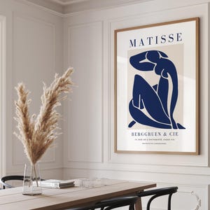 Matisse Nu Bleu Print - Framed Wall Art - Matisse Blue Woman - Large ...