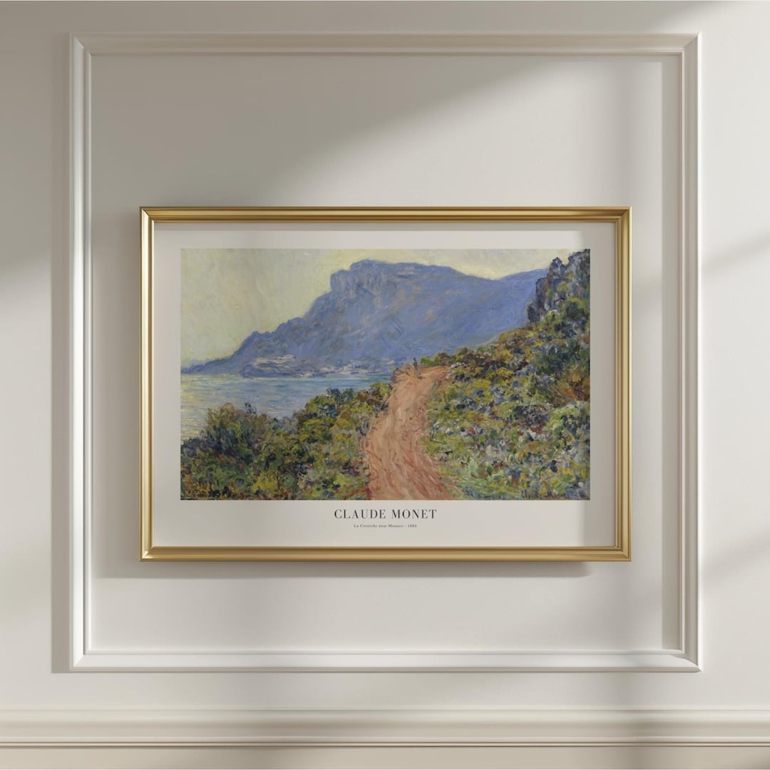 Claude Monet - La Corniche Near Monaco 1884 - Framed Wall Art ...