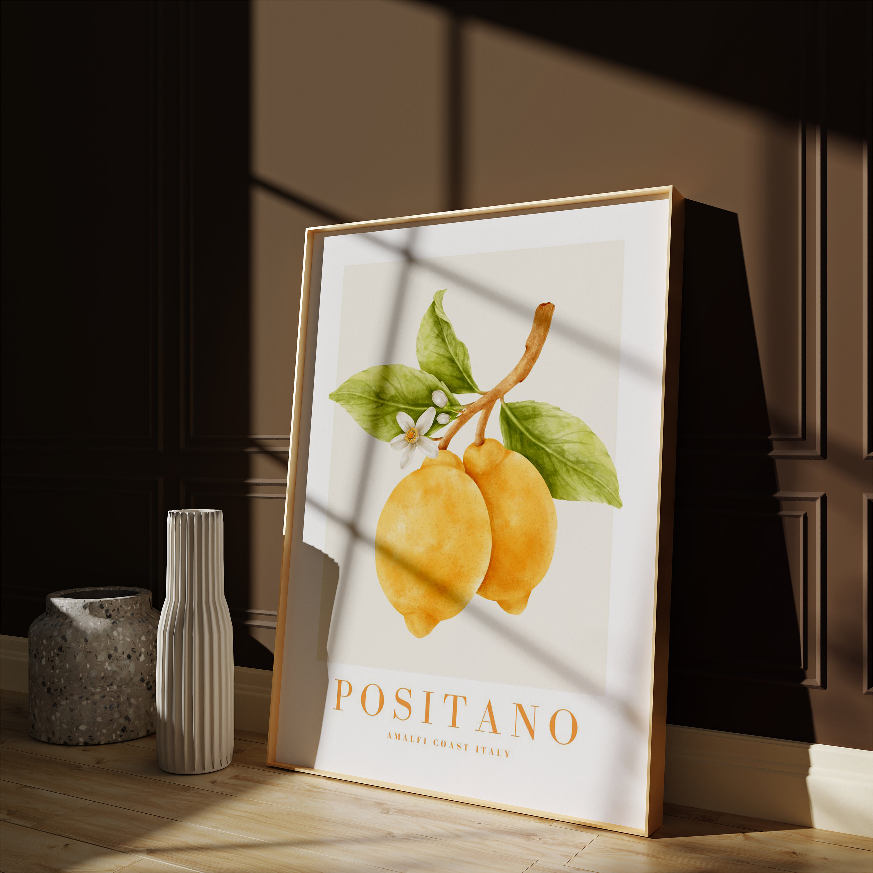 Lemon Print, Set of 2, Lemon Print Wall Art, Citrus Print, Lemon Branch ...