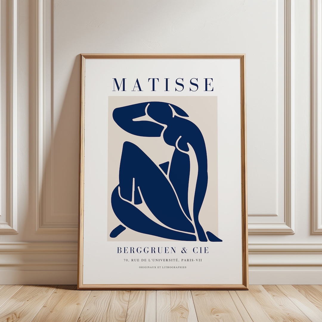 Matisse Nu Bleu Print - Framed Wall Art - Matisse Blue Woman - Large ...