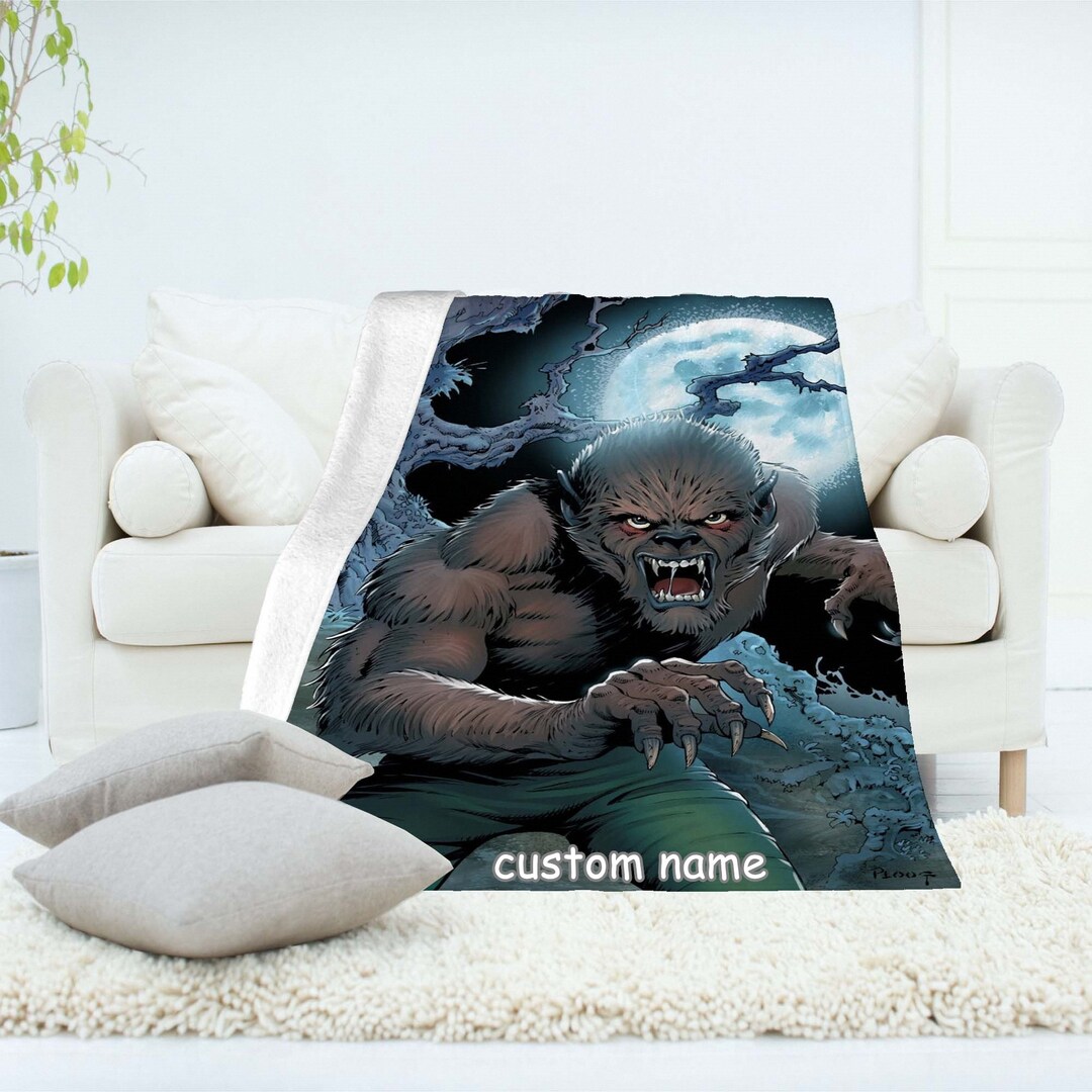 Custom Name Werewolf by Night Blanket Christmas Blanket - Etsy