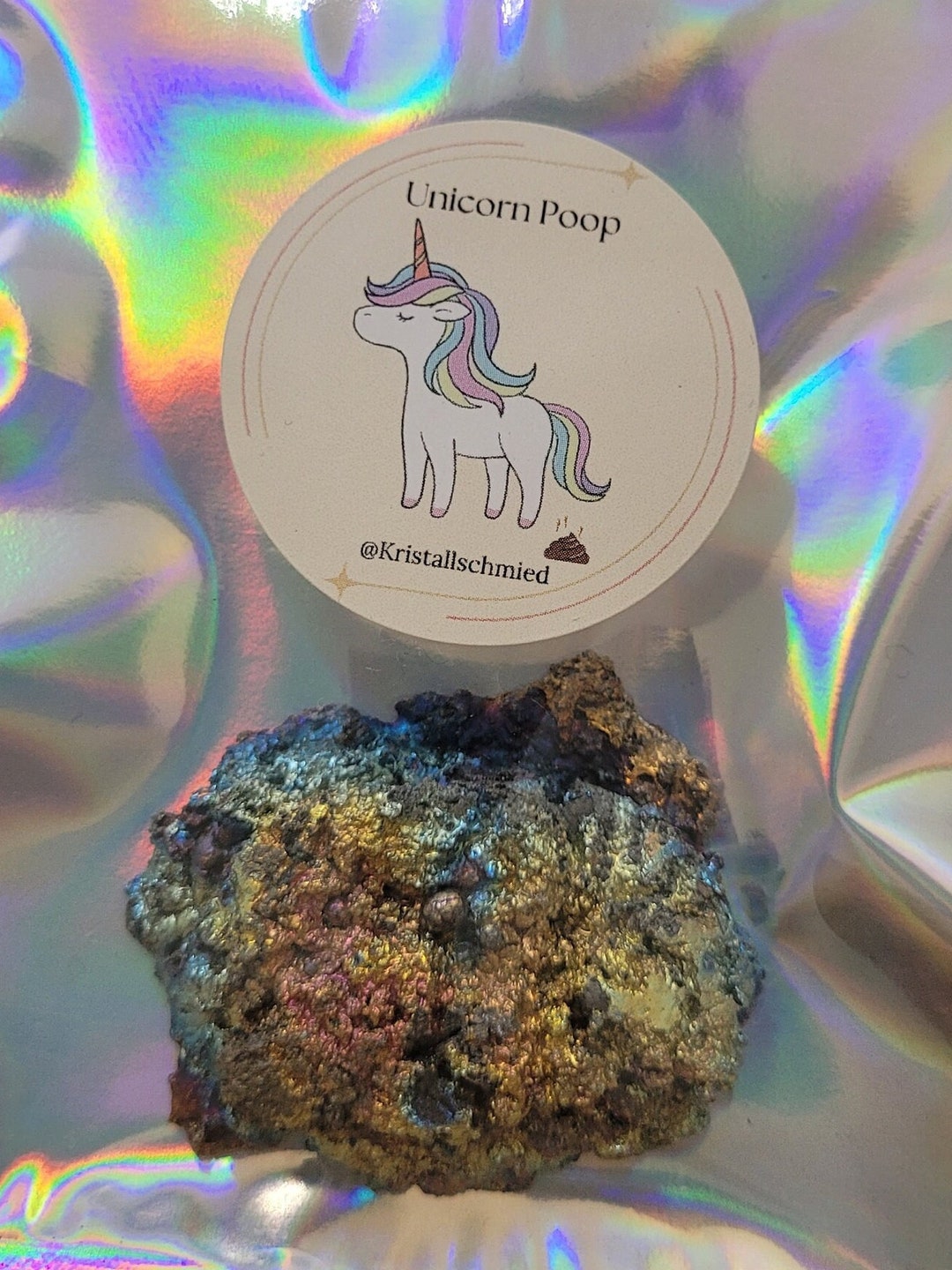 Unicorn Poop Rainbow Crystal Bismuth - Gift Idea - Lucky Charm ...