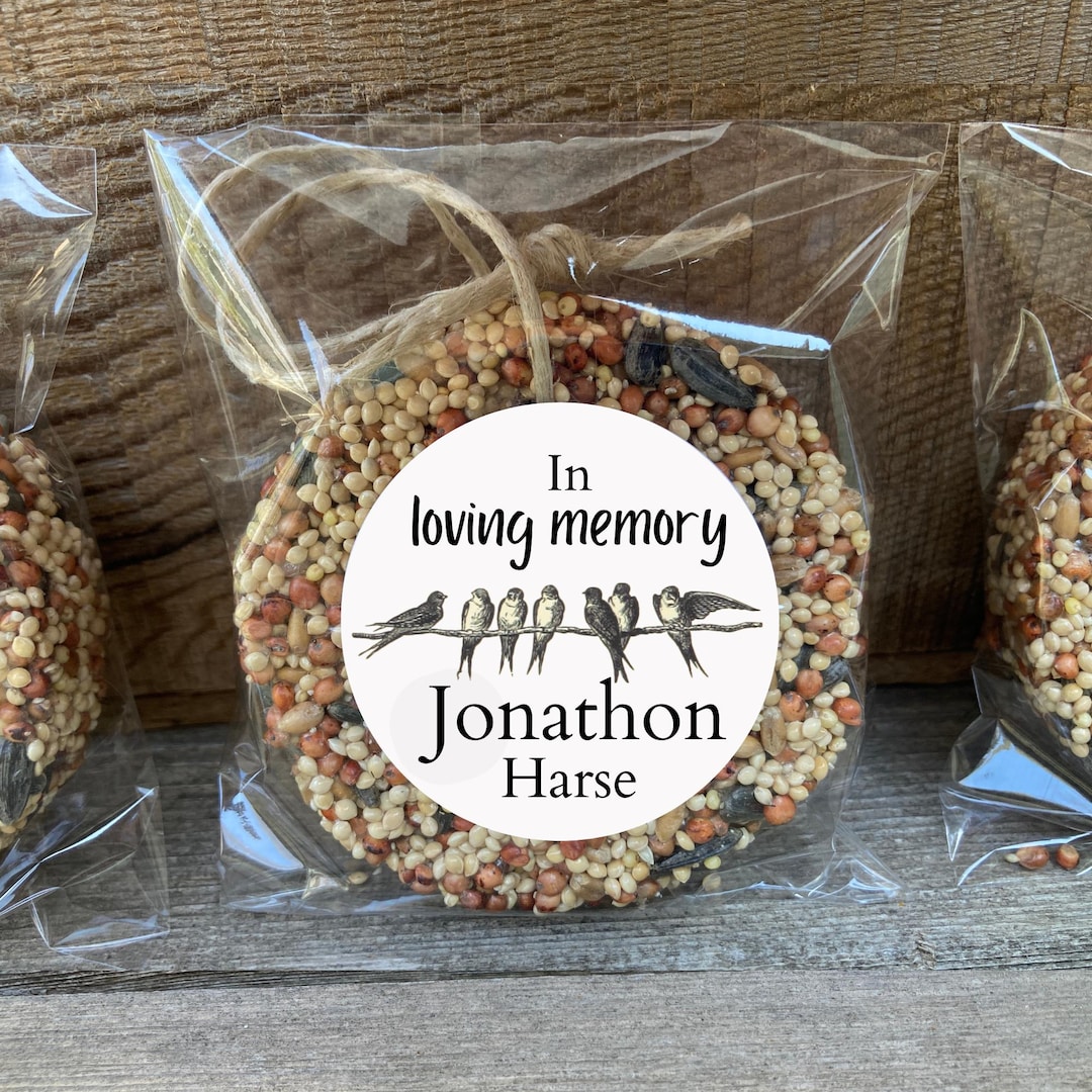 12 Memorial Favors Bird Seed Cakes | Celebration of Life Favor Gifts ...