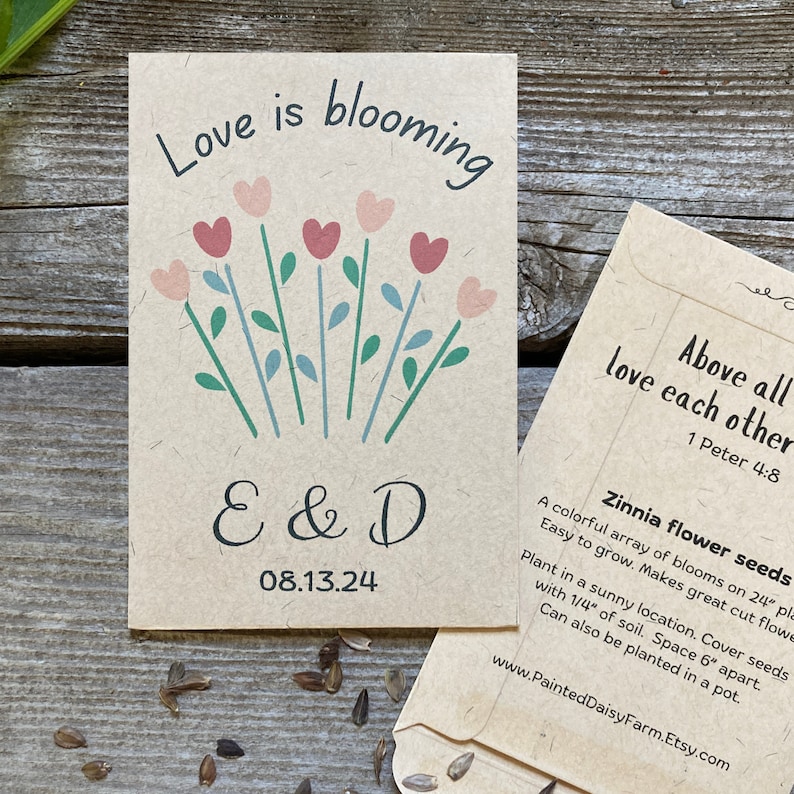CHRISTIAN Seed Packet Wedding Favors With Bible Verse Seeds Included ...