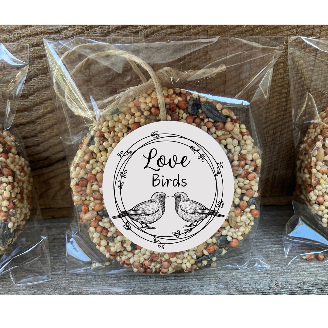 12 Wedding Favor Bird Seed Cakes Bridal Shower Party Favor Gifts Nature Lover Wedding Shower ...