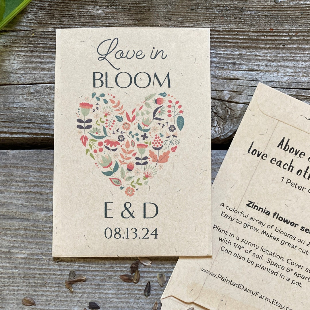 CHRISTIAN Seed Packet Wedding Favors With Bible Verse Seeds Included ...