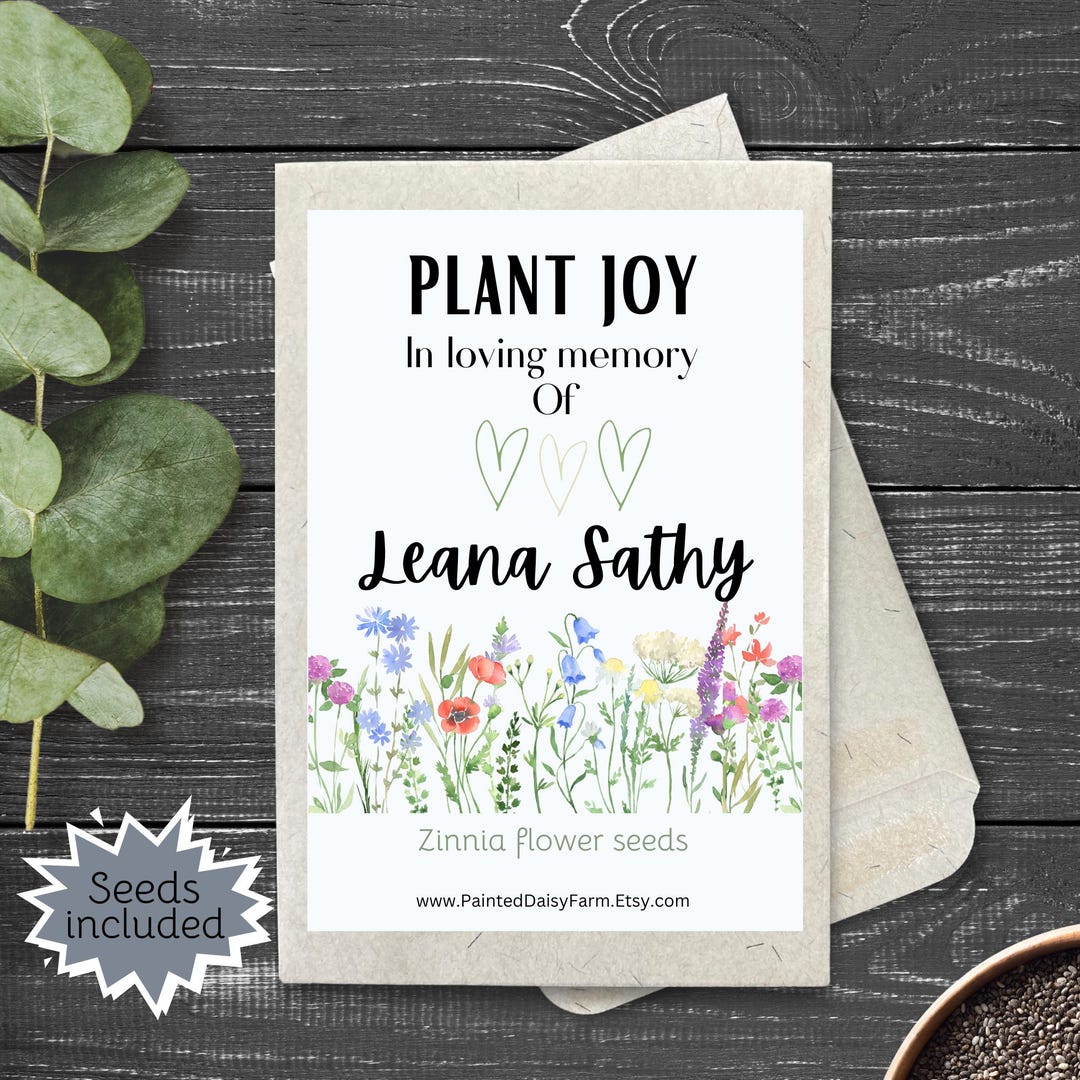 Celebration of Life Flower Seed Packets | Personalized Memorial Favors ...