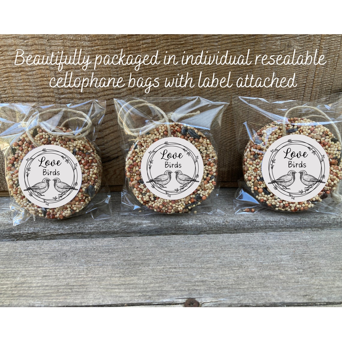 12 Wedding Favor Bird Seed Cakes Bridal Shower Party Favor Gifts Engagement Favor for Guests ...