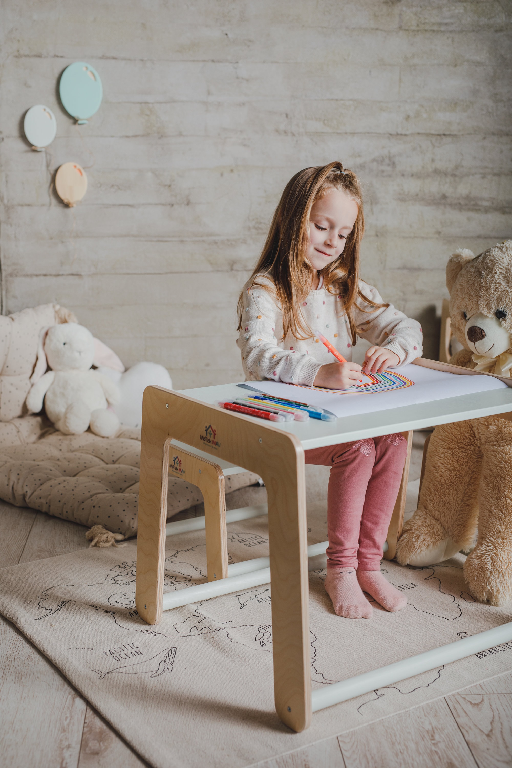 Montessori Table and Stools - Preschool Learning Furniture - Etsy