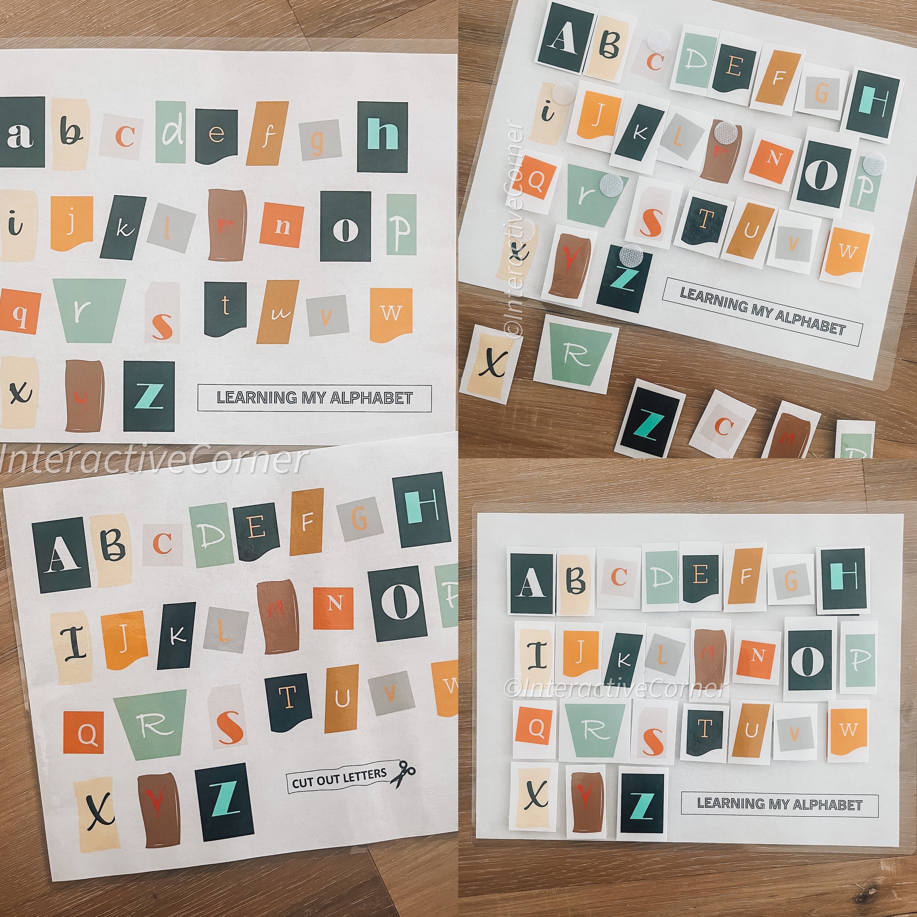 Toddler Busy Book Page, Alphabet Matching, Ransom Letters Theme ...